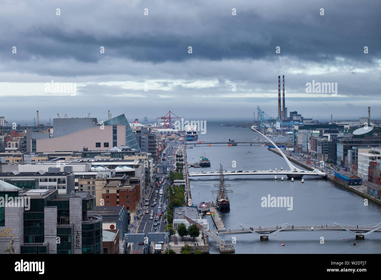 Dublin skyline from bird eye view Stock Photo - Alamy