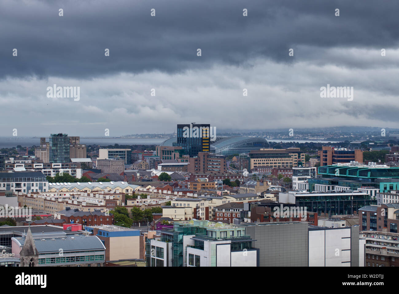 Dublin skyline from bird eye view Stock Photo - Alamy