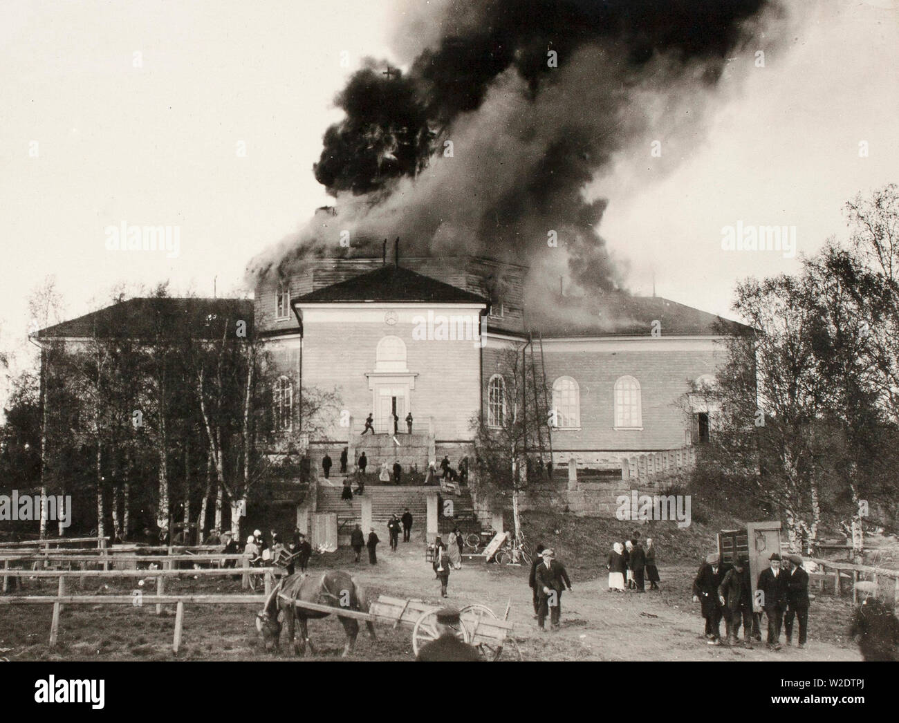 Abandoned Church On Fire