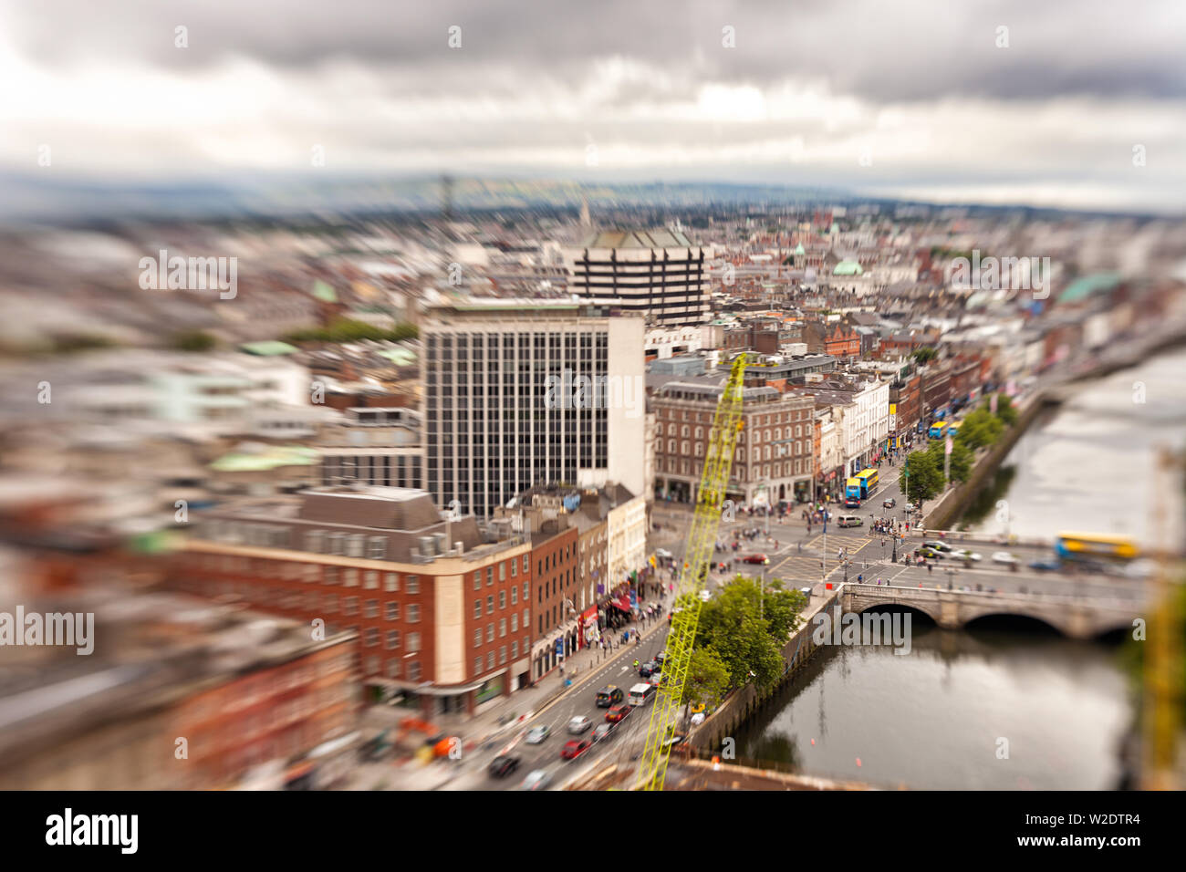 Dublin skyline from bird eye view Stock Photo - Alamy
