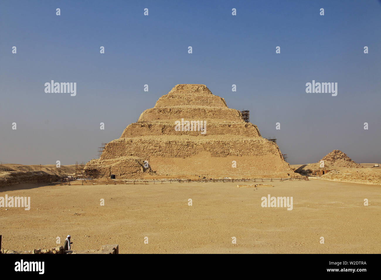 Ancient pyramid of Sakkara in the desert of Egypt Stock Photo - Alamy
