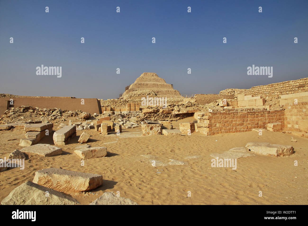 Ancient pyramid of Sakkara in the desert of Egypt Stock Photo - Alamy