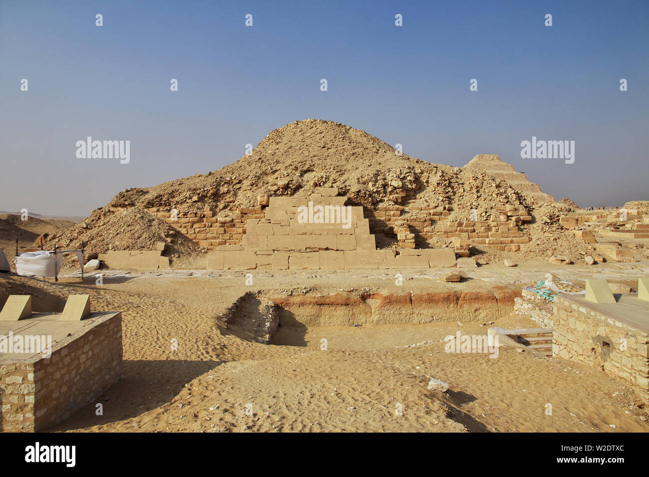 Ancient pyramid of Sakkara in the desert of Egypt Stock Photo - Alamy