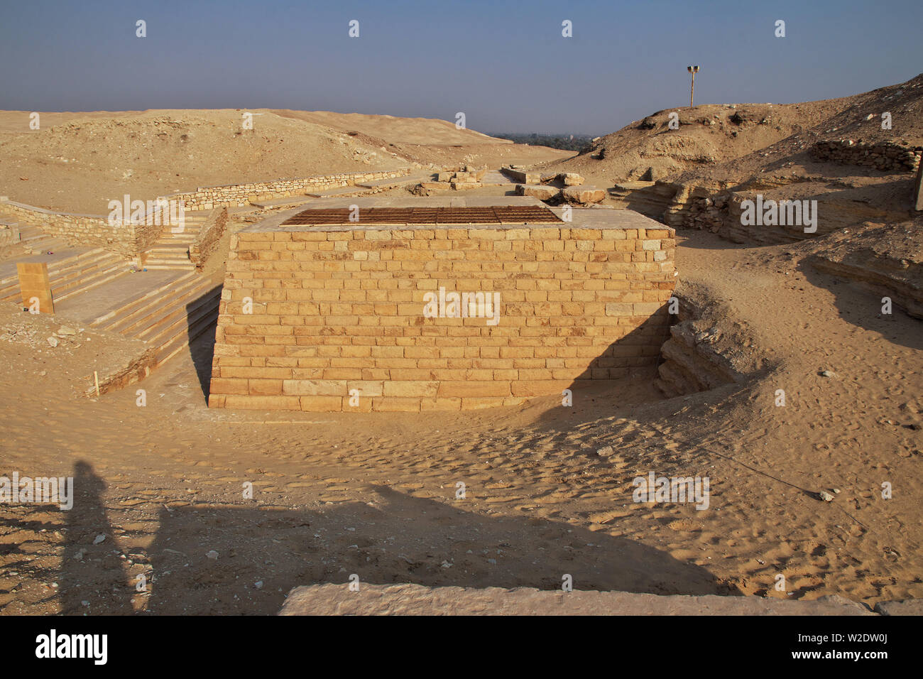 Ancient pyramid of Sakkara in the desert of Egypt Stock Photo - Alamy