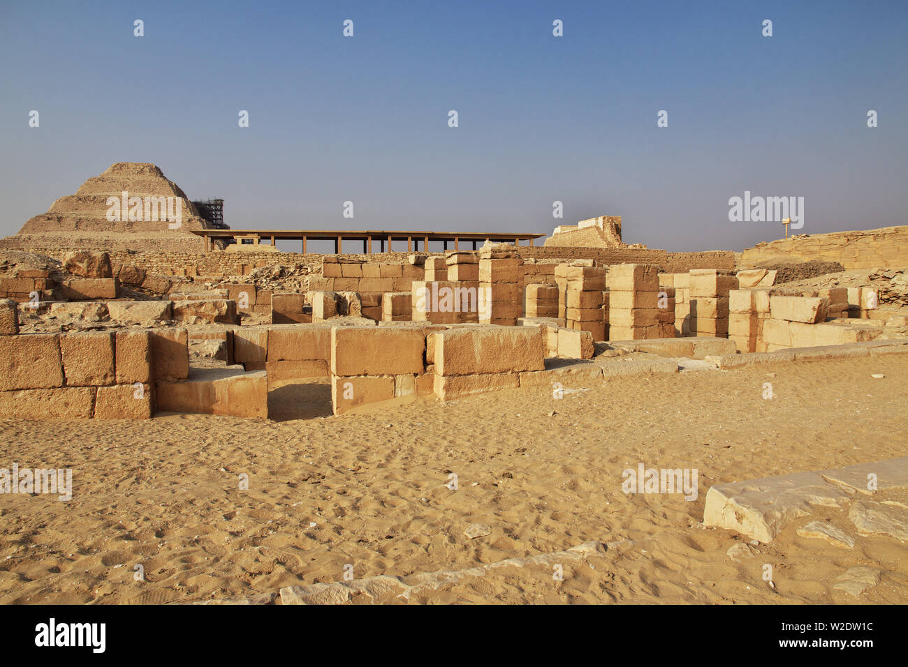 Ancient pyramid of Sakkara in the desert of Egypt Stock Photo - Alamy