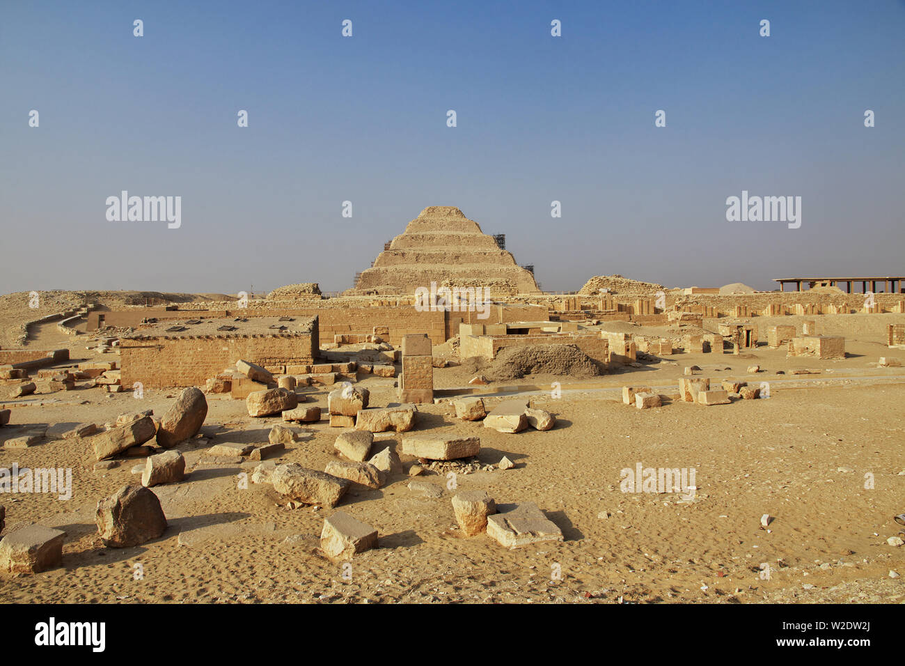 Ancient pyramid of Sakkara in the desert of Egypt Stock Photo - Alamy