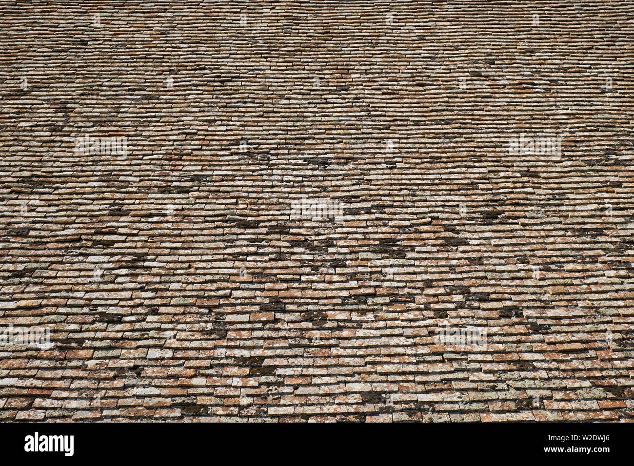 Texture of terracota tiles. Old weathered tile roof background Stock ...