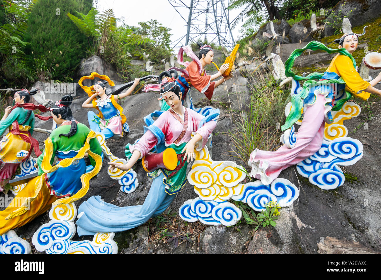 The iconic view of Statues of Fairies on clouds and pulling carriage ...