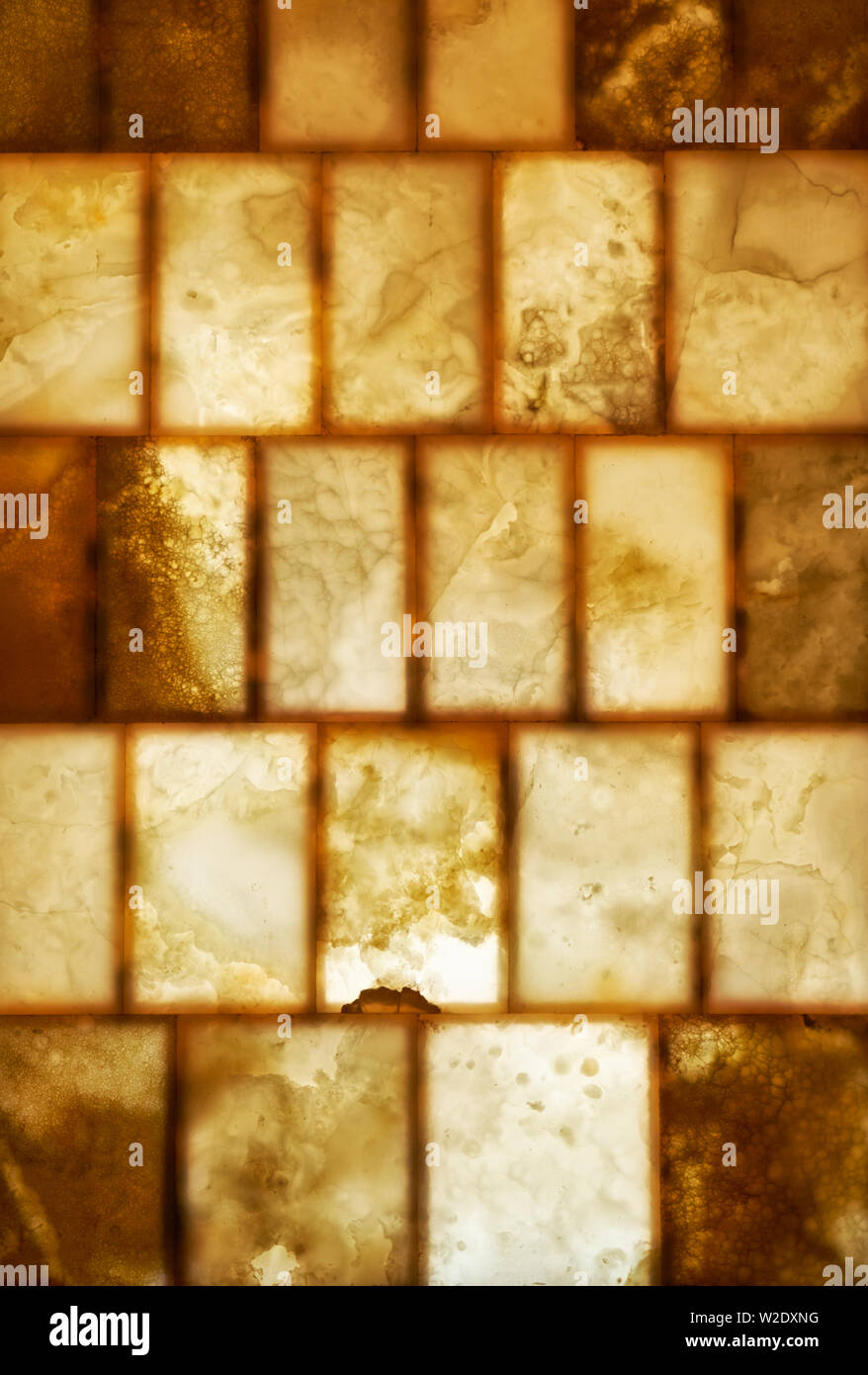 Onyx brick wall background. Texture of honey color onyx material Stock ...