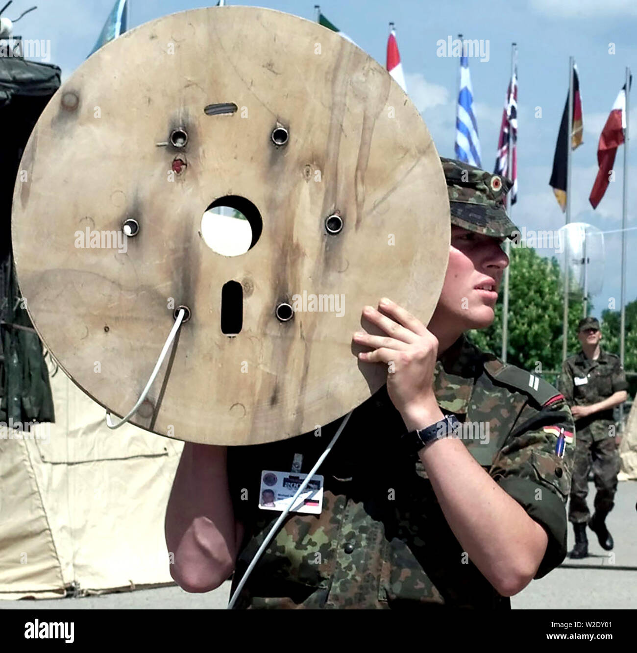 A German Army Soldier assigned to the Artillery Detachment prepares to ...