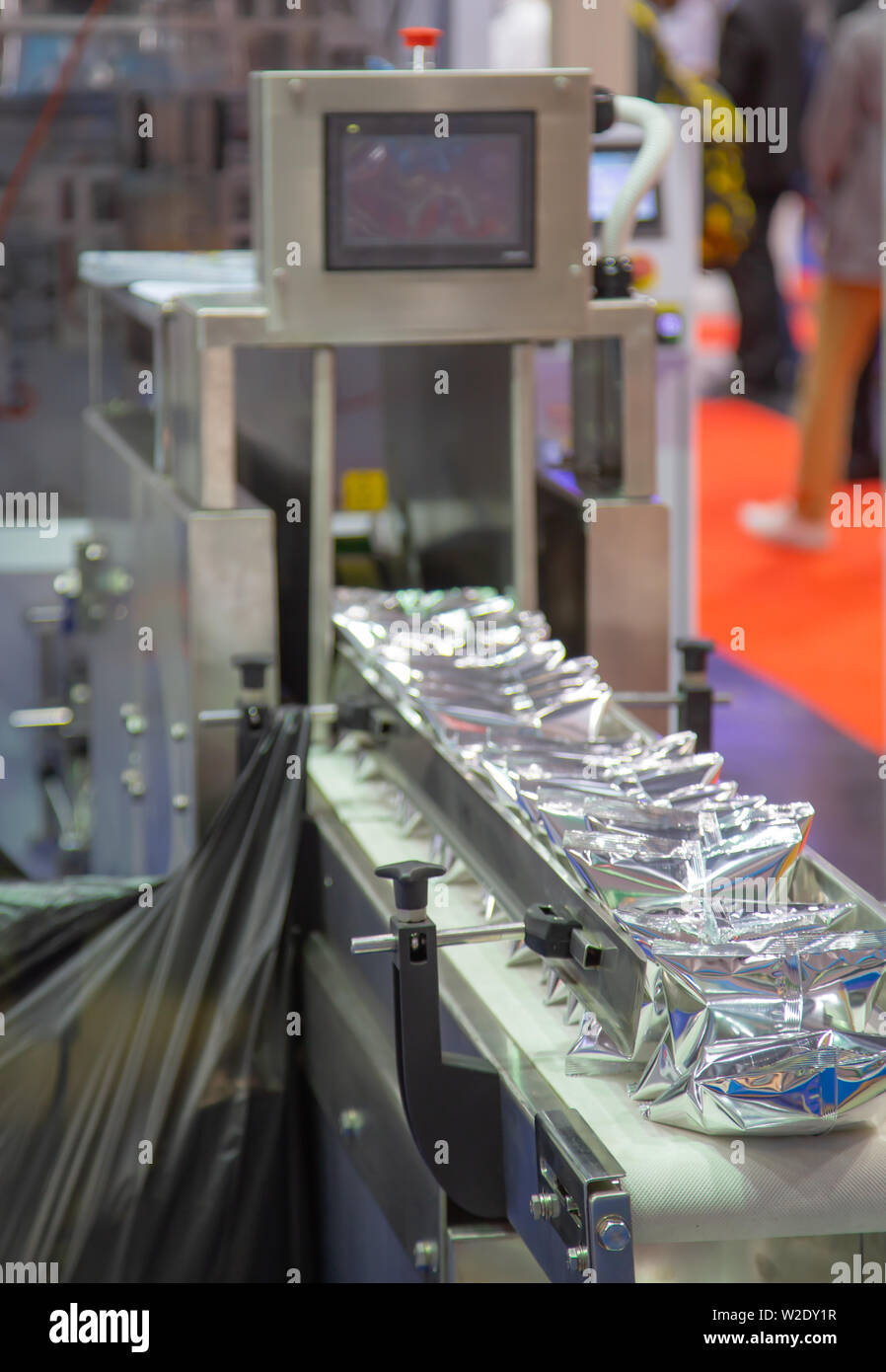 Automatic cardboard box packaging machine for food snack package Stock ...