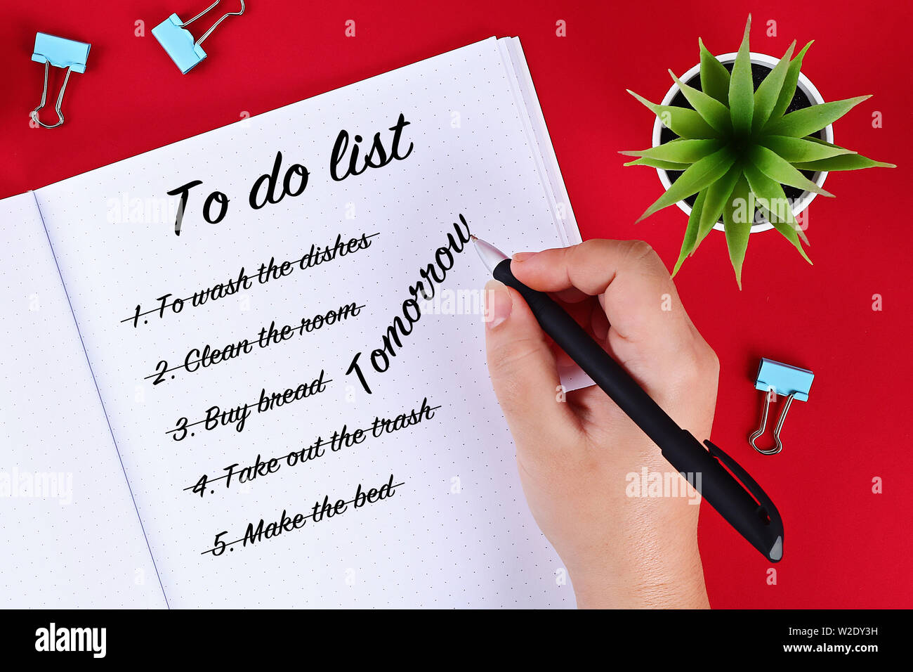 Procrastination, laziness. Putting things off until tomorrow, later. To ...