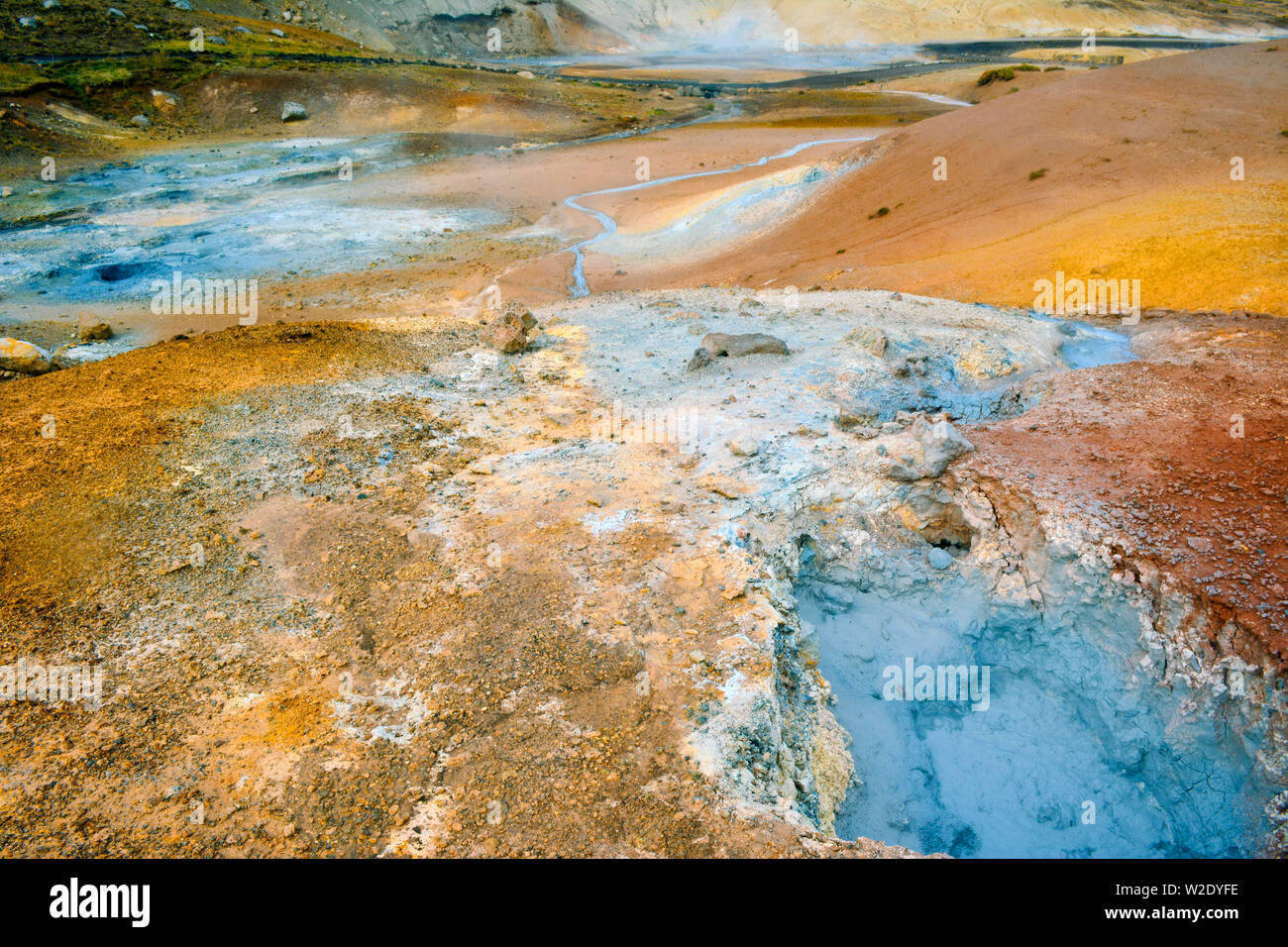 Fumarole field in Namafjall, Iceland Stock Photo - Alamy