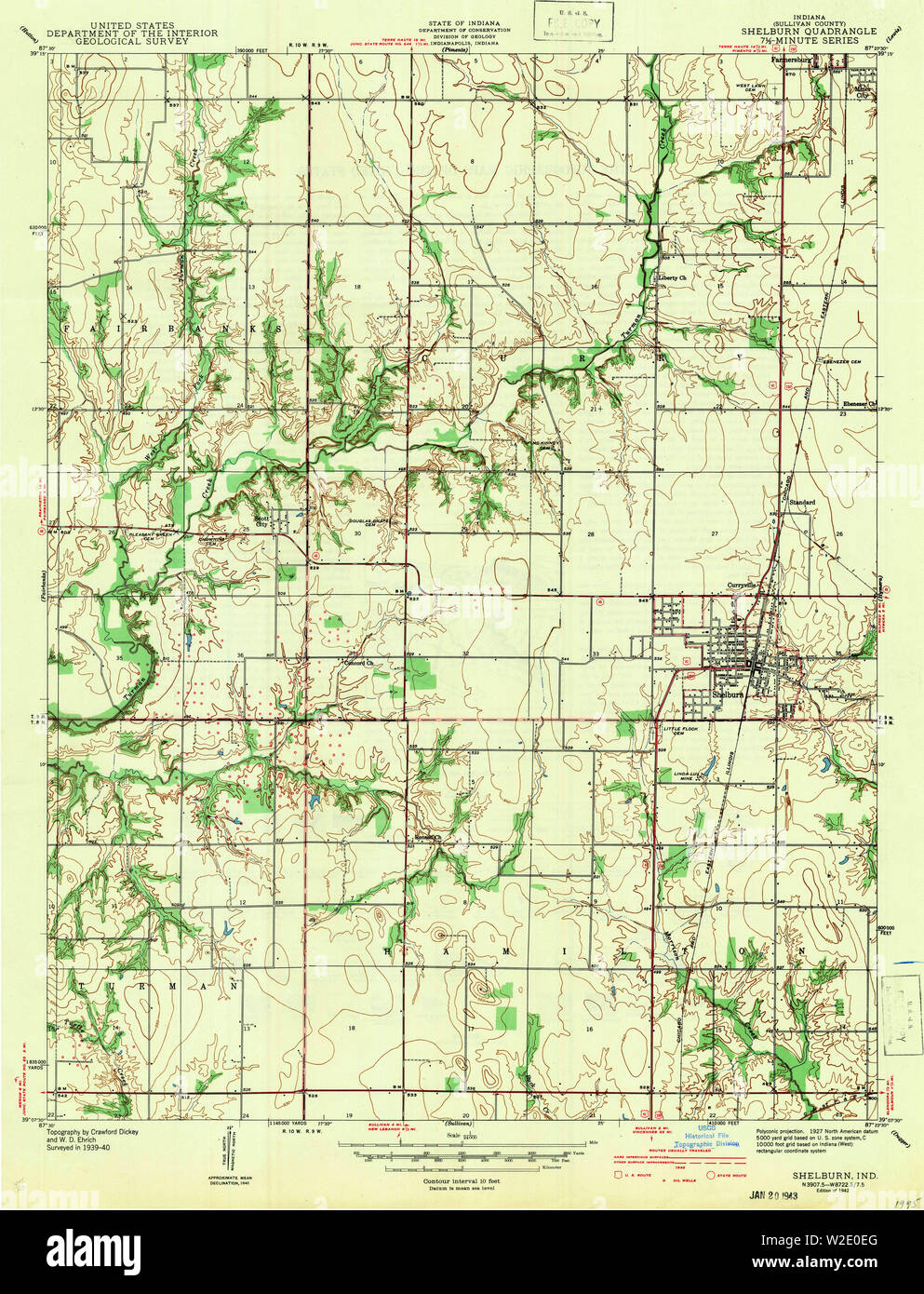 Map of shelburn hi-res stock photography and images - Alamy