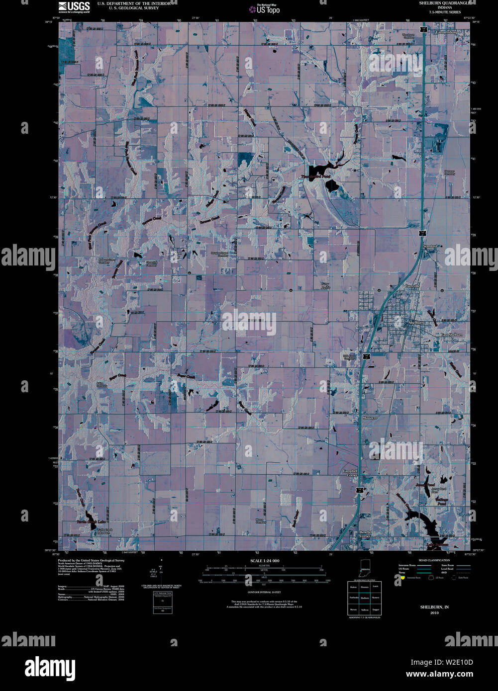 Shelburn indiana map hi-res stock photography and images - Alamy