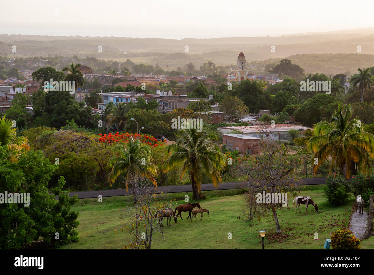 Small town during sunset hi-res stock photography and images - Alamy