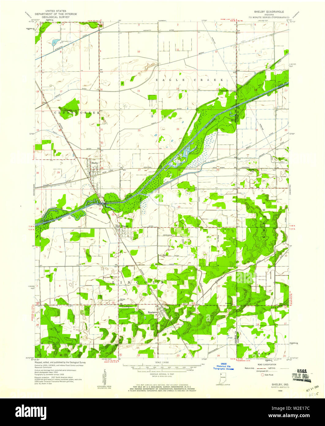 Shelby indiana map hi-res stock photography and images - Alamy