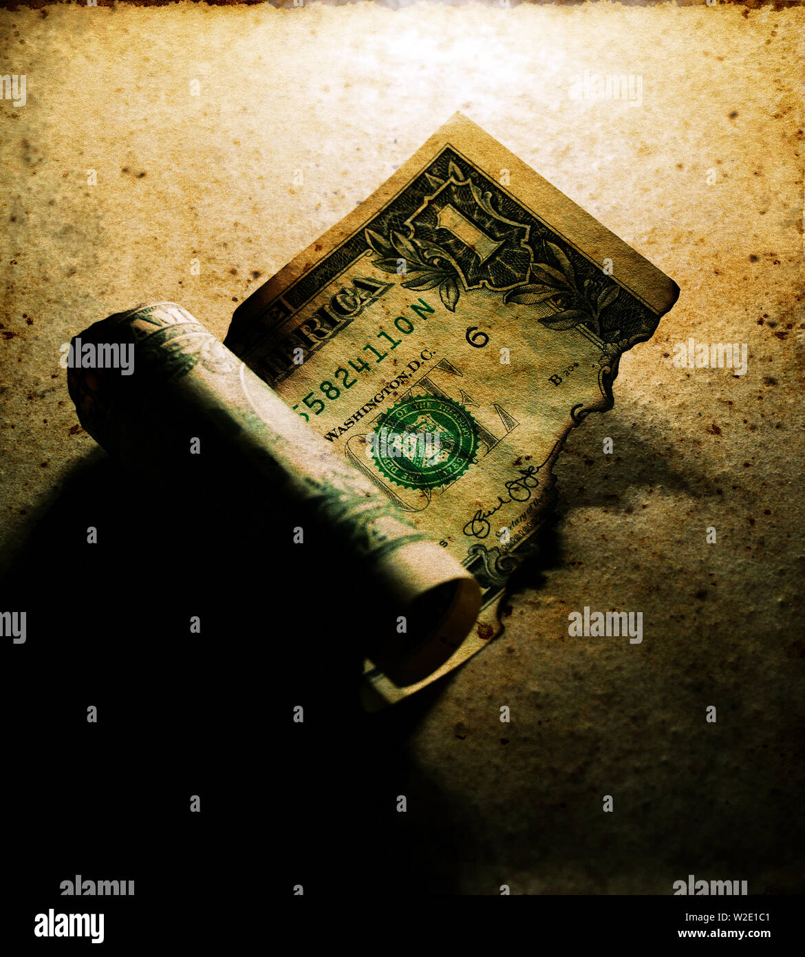 Burnt money notes hi-res stock photography and images - Alamy