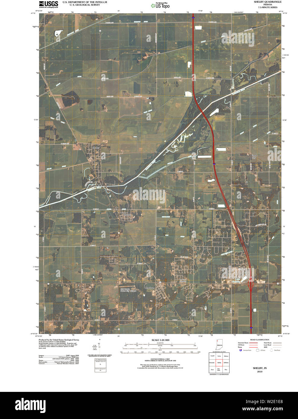 Shelby indiana map hi-res stock photography and images - Alamy