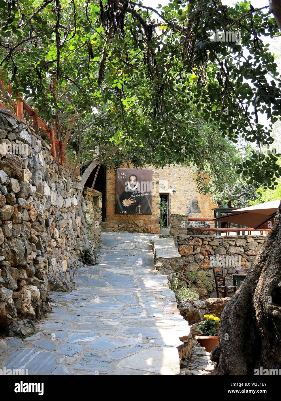 Entrance to the museum of Domenicos Theotokopoulos (El Greco) situated ...