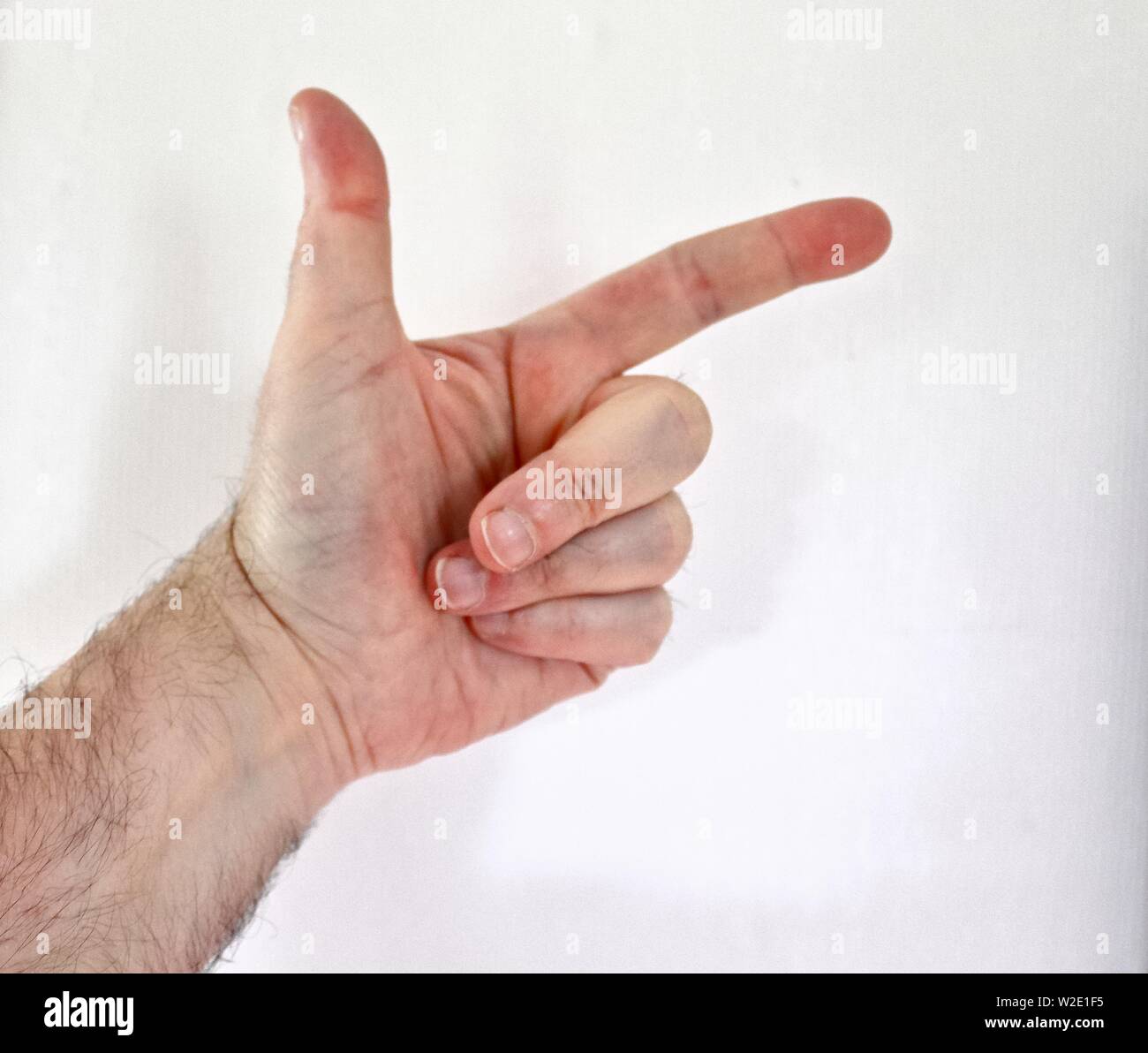 Male human hand showing different gestures and symbols Stock Photo - Alamy