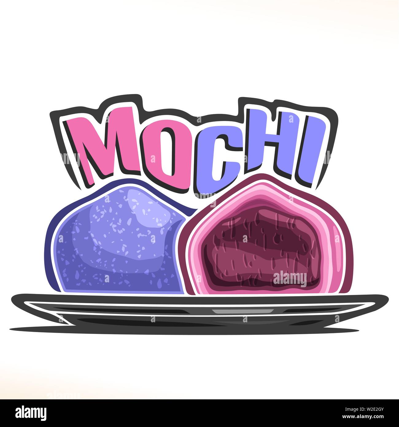 Vector logo for japanese dessert Mochi Stock Vector Image & Art - Alamy