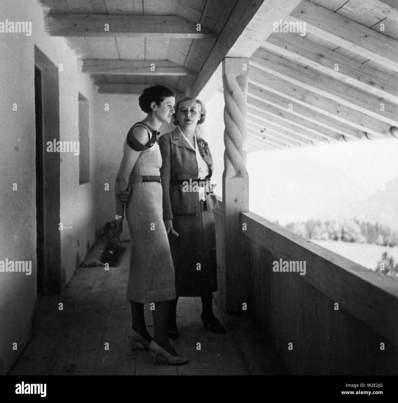 Eva Braun Collection (album 3) - Two women standing and talking late ...