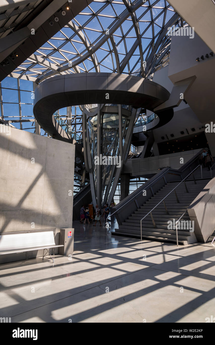 Interior structure of the Confluence Museum, a science centre and ...