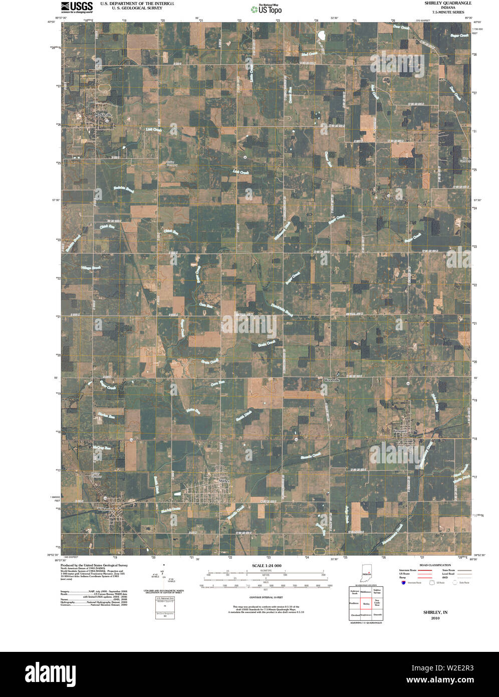 Indiana historical map Cut Out Stock Images & Pictures - Alamy