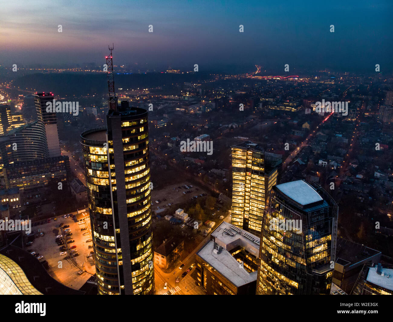 Vilnius old town night life hi-res stock photography and images - Alamy