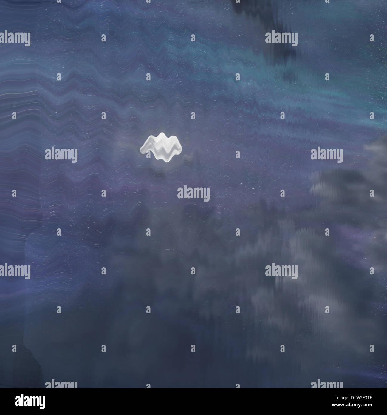 natural landscape with night sky and moon reflected in water Stock ...