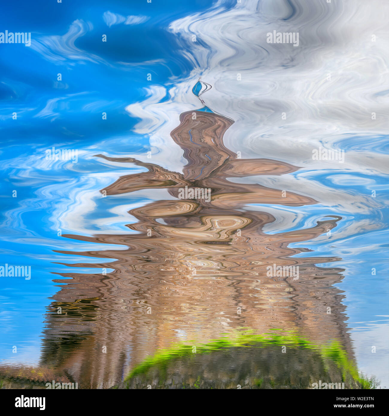 Beautiful clouds reflected in building hi-res stock photography and ...