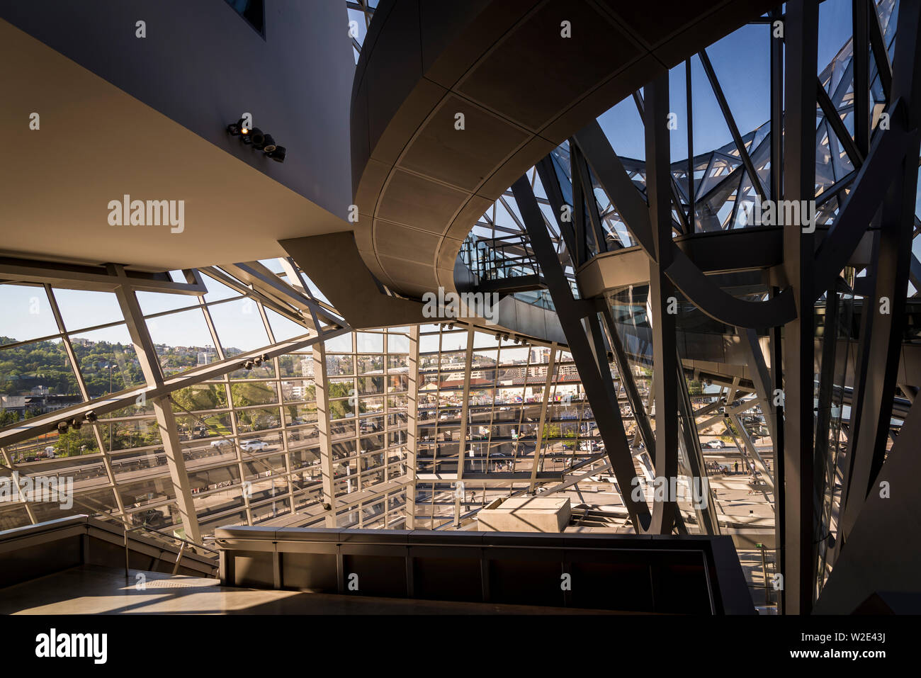 Interior structure of the Confluence Museum, a science centre and ...