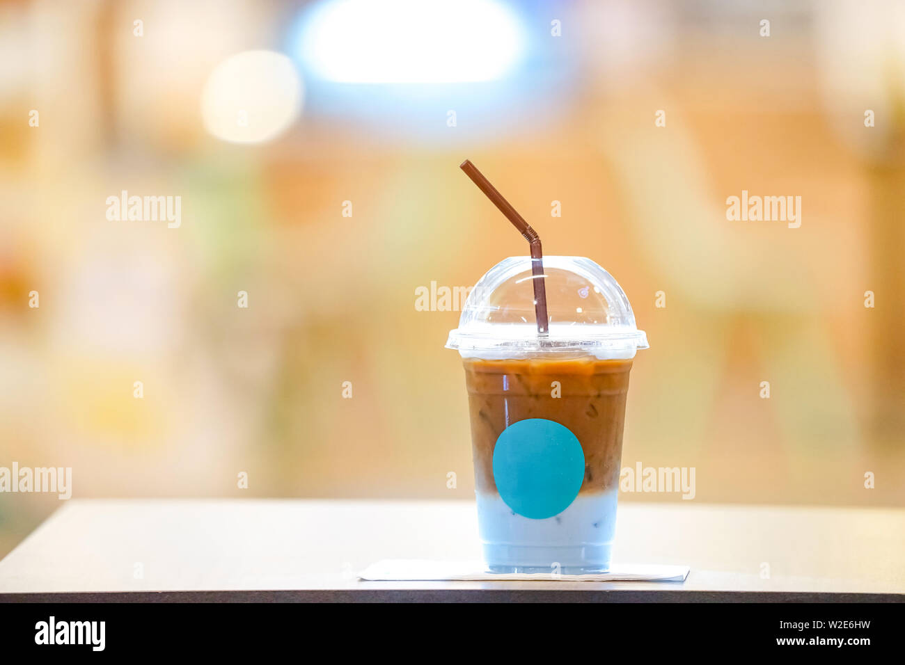 Coffee with blue milk at the buttom Stock Photo - Alamy
