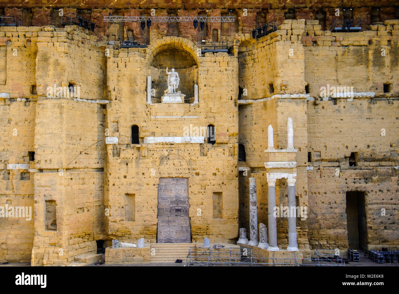 Statue Of Emperor Augustus in Roman Theater of Arausio, Orange ...