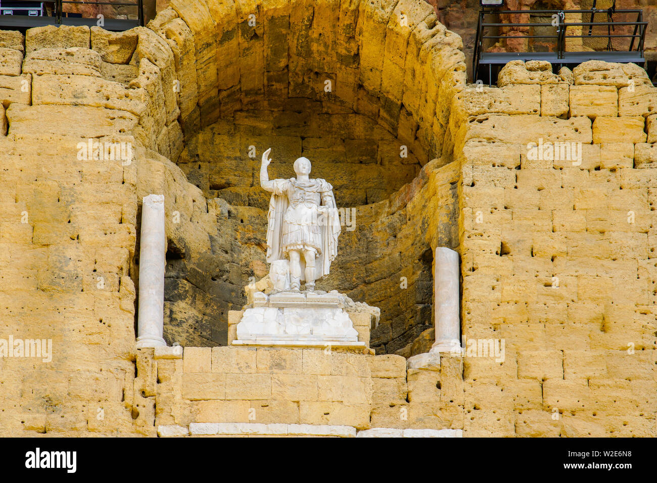 Statue Of Emperor Augustus in Roman Theater of Arausio, Orange ...