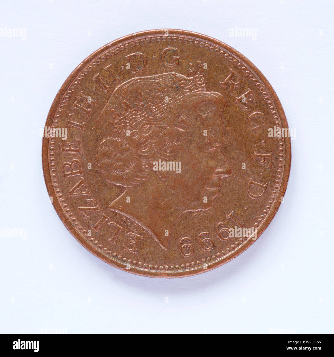 British 2 pence coin - 1999 Stock Photo - Alamy
