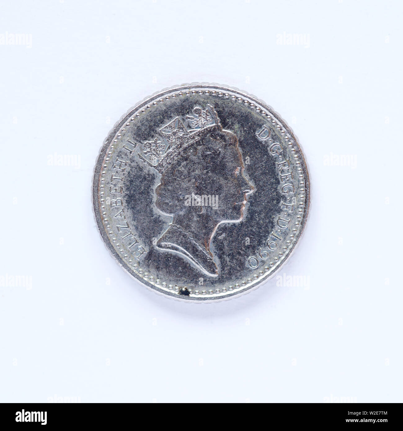 British 5 pence coin - 1990 Stock Photo - Alamy
