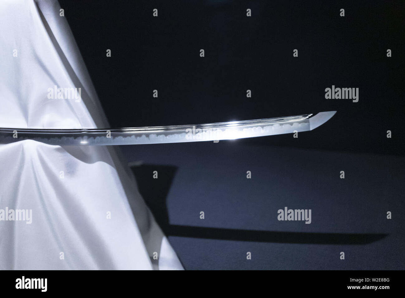 Tokyo, Japan. 8th July, 2019. A Japanese sword on display at Japanese ...