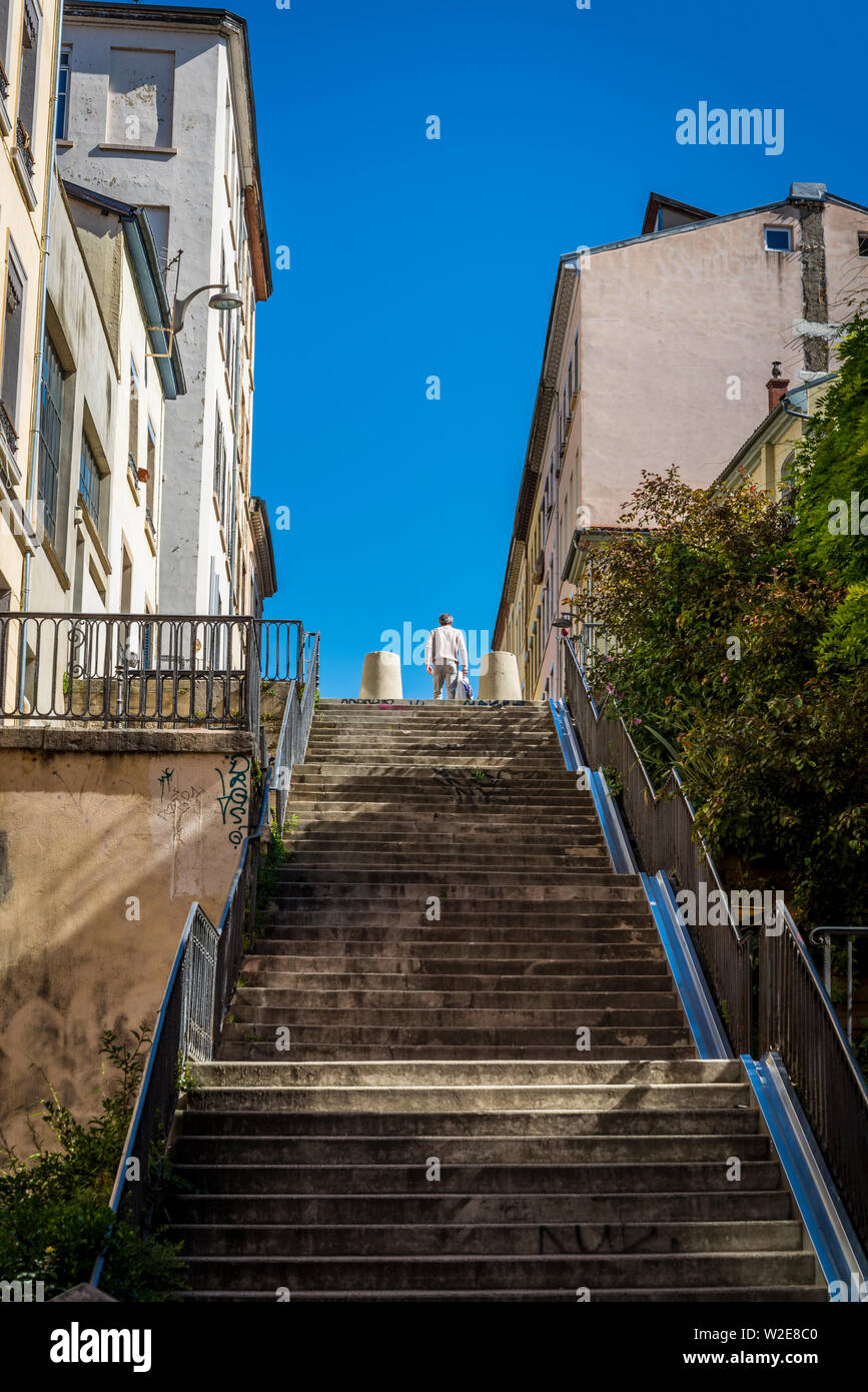 Lyon street stairs hi-res stock photography and images - Alamy