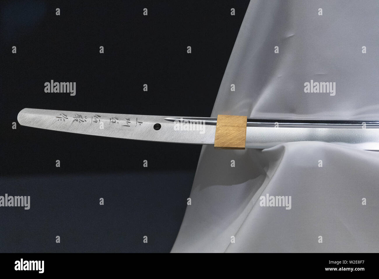 July 8, 2019 - Tokyo, Japan - A Japanese sword on display at Japanese ...
