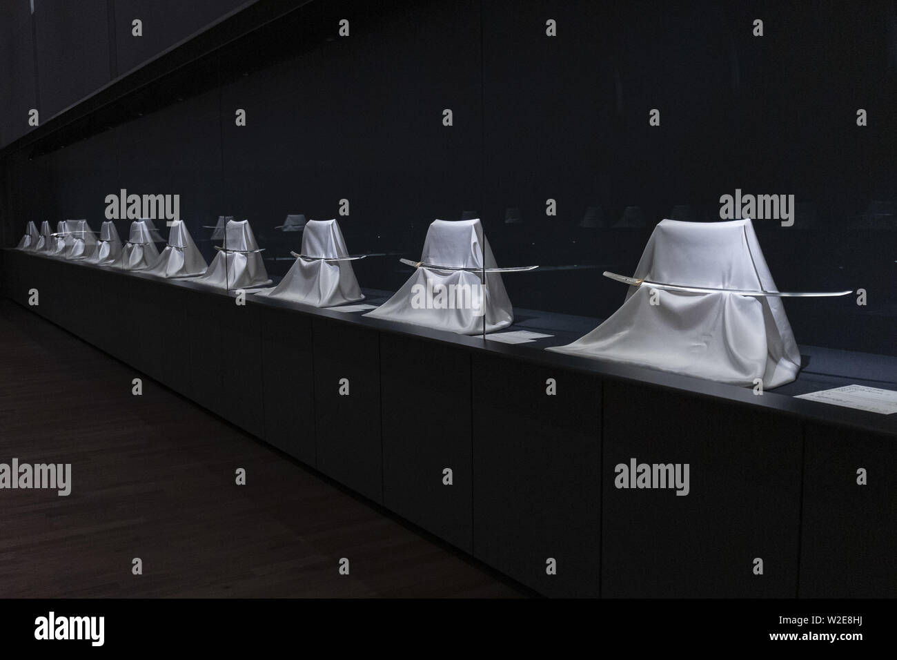 July 8, 2019 - Tokyo, Japan - Japanese swords on display at Japanese ...