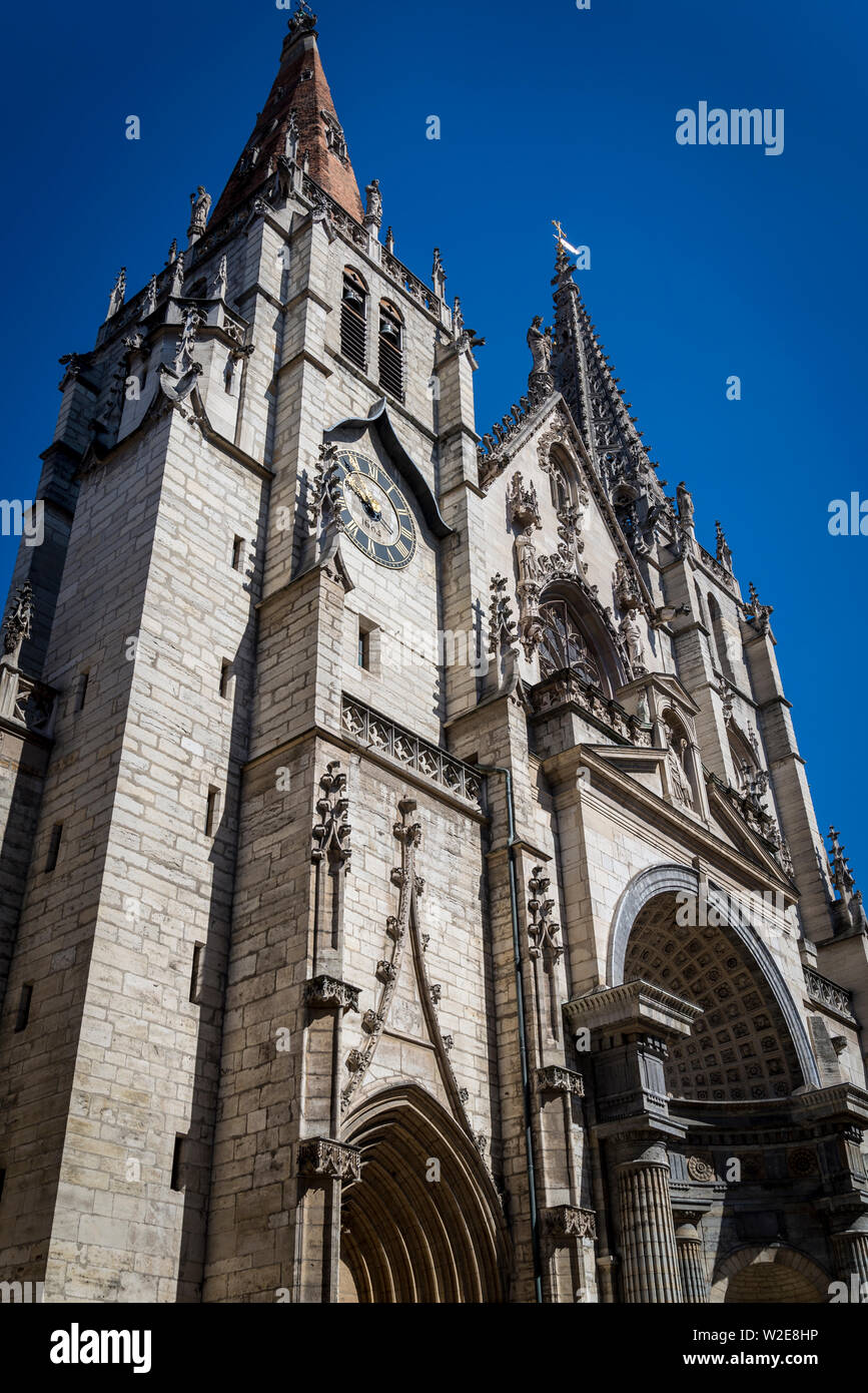 Saint-Nizier Church, a historic, Gothic Catholic church, Lyon, France ...