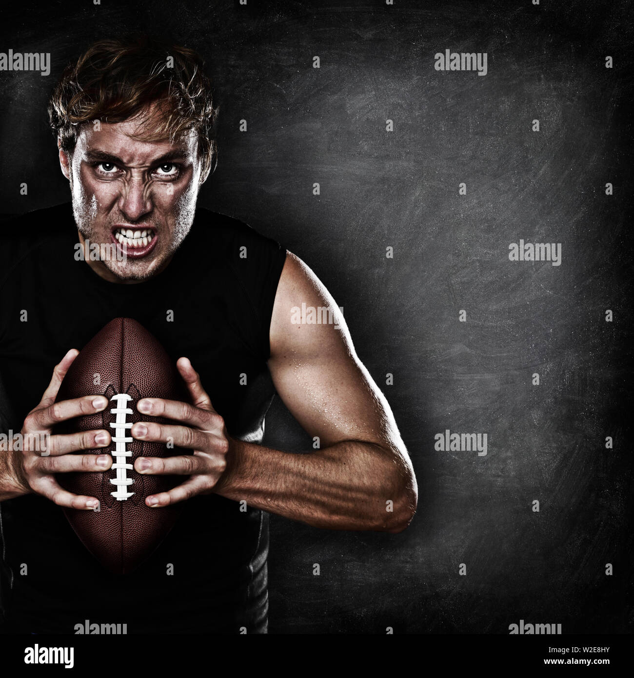 Angry american football player hi-res stock photography and images - Alamy