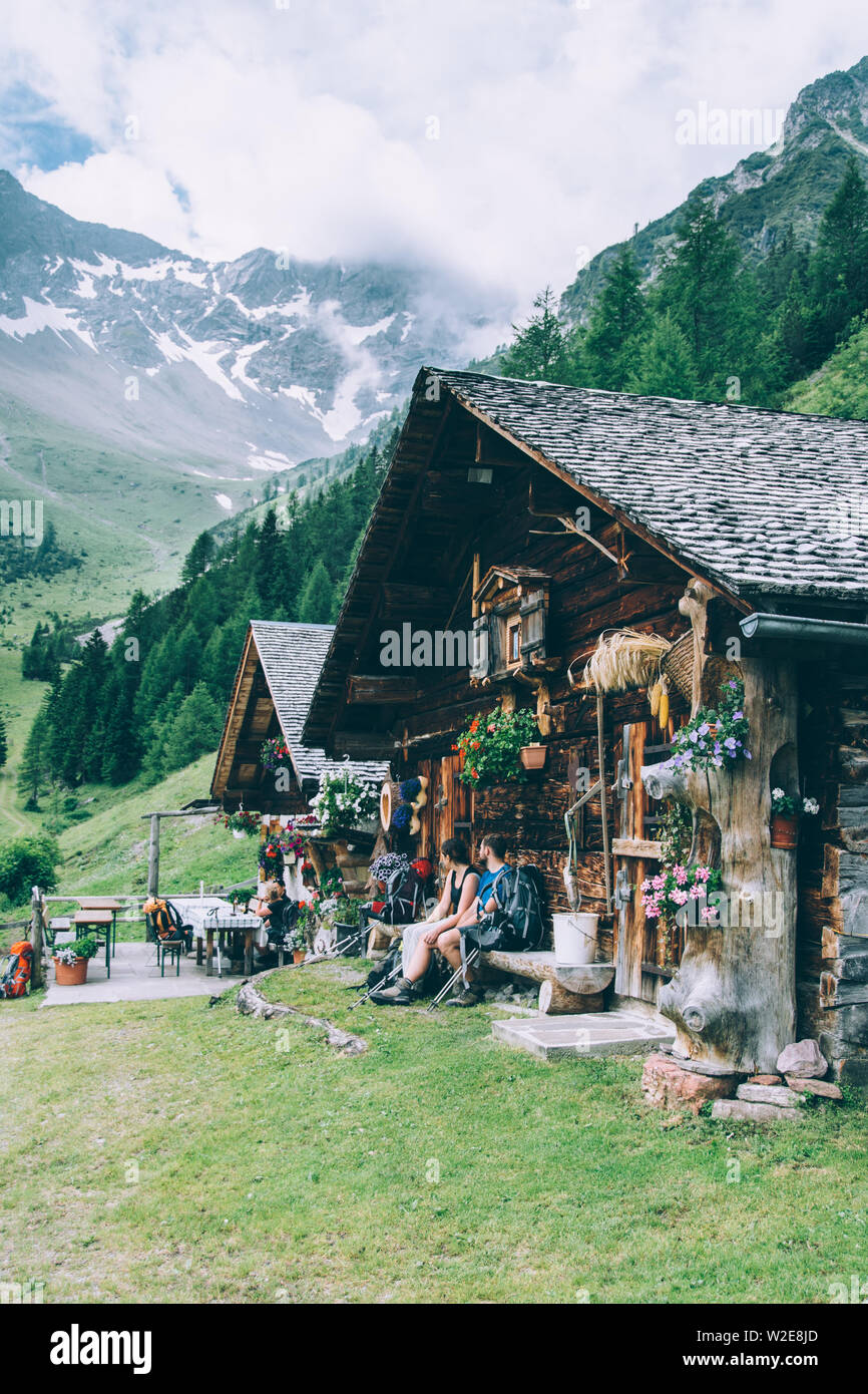 Log cabin austrian alps hi-res stock photography and images - Alamy