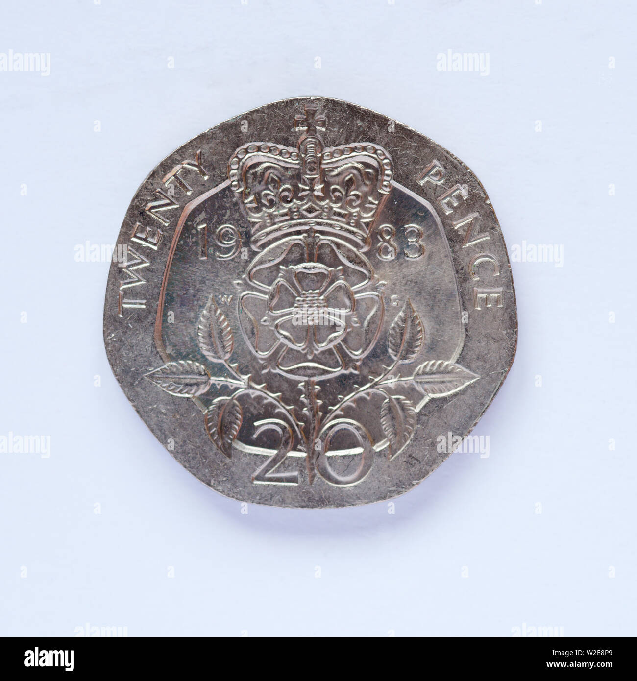 British 20 pence coin - 1983 Stock Photo - Alamy