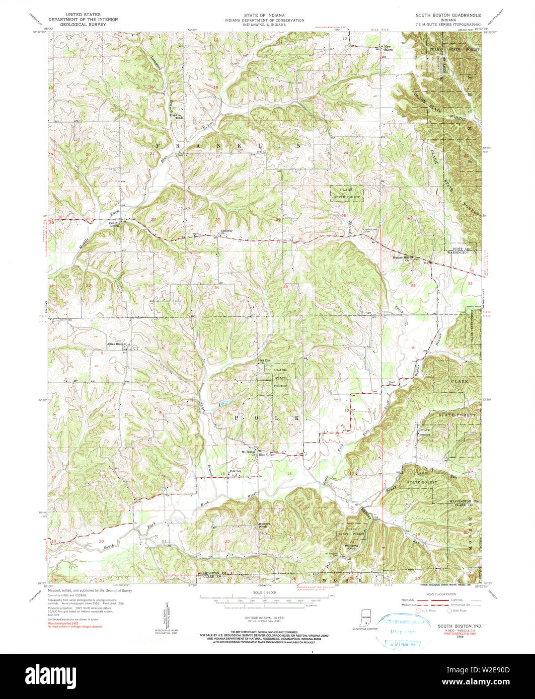 Map of south boston hi-res stock photography and images - Alamy