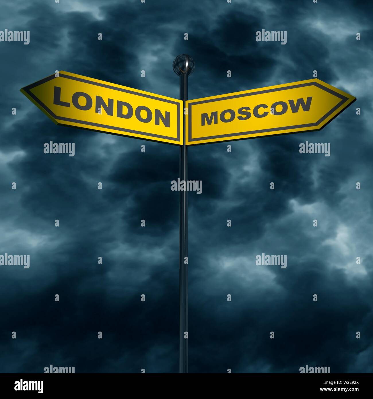 Road arrow sign Stock Photo - Alamy