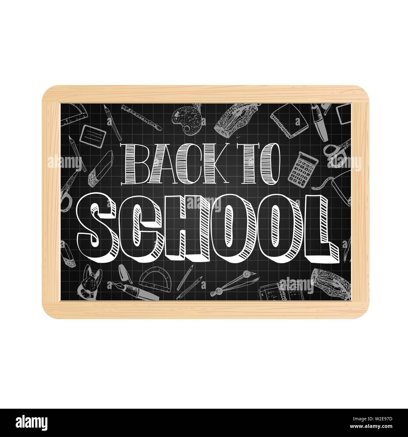 Vector school slate isolaed on a white background Stock Vector Image ...