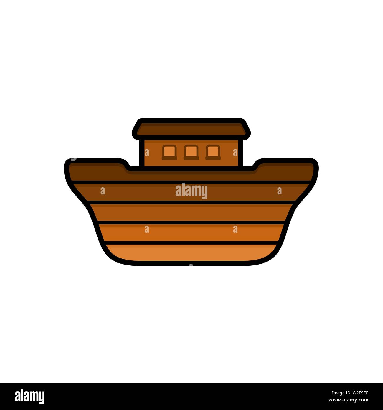 Logo of Noah's Ark. Ship to rescue animals and people from the Flood ...